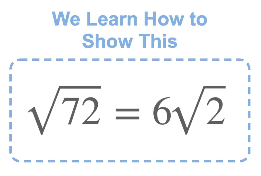 Simplifying Square Roots