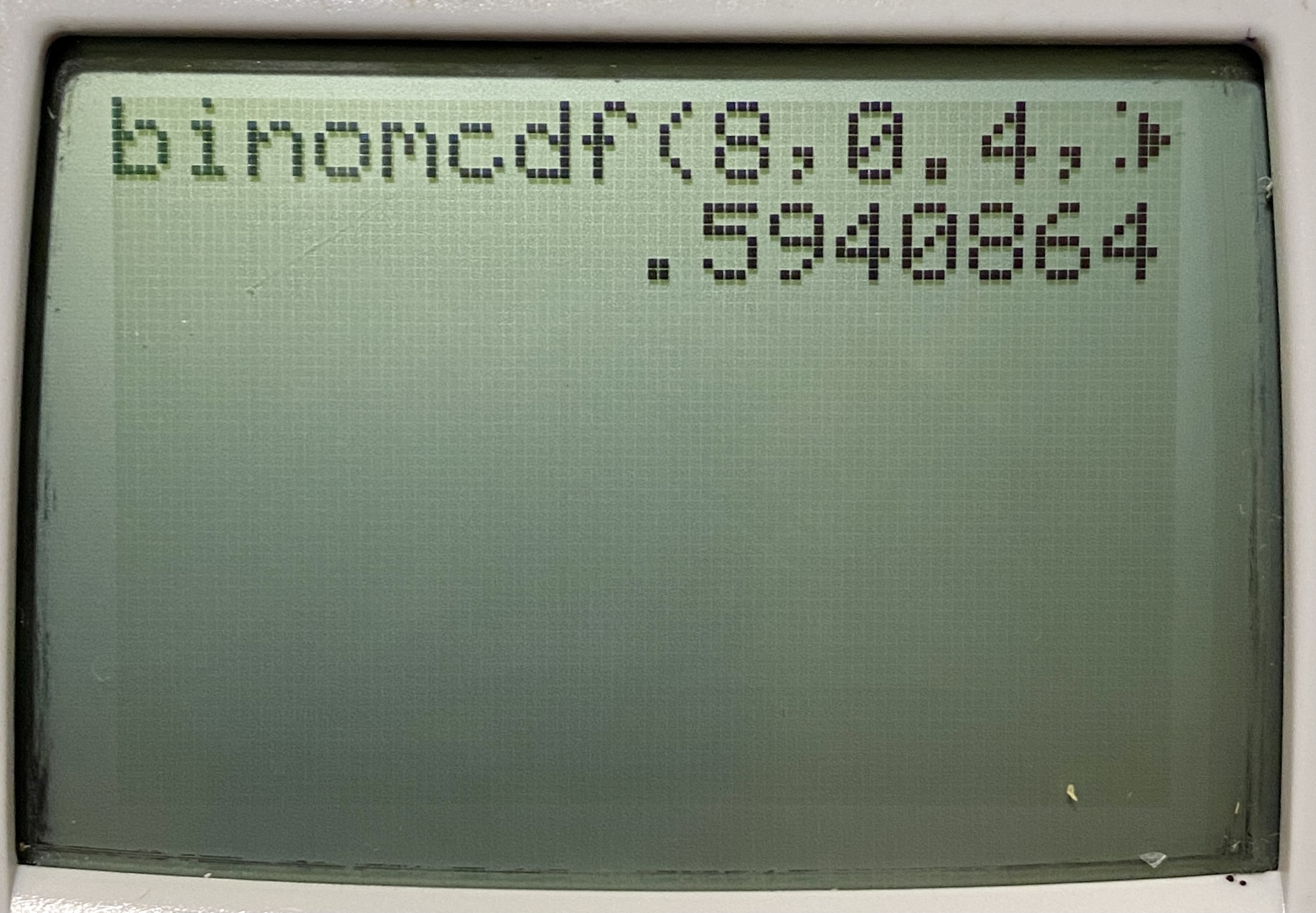 Binomial Distribution Cumulative Distribution Function CDF